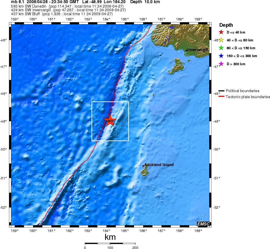 Schweres Erdbeben bei Neuseeland