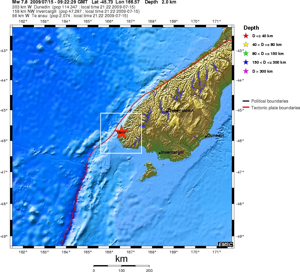Schweres Erdbeben bei Neuseeland